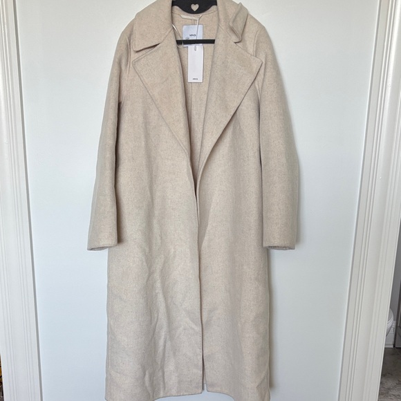 Mango | Jackets & Coats | Mango Elegant Cream Long Coat New With Tags ...